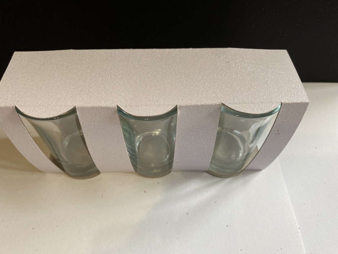 Shot Glass Box Template SVG, Shot Glasses Box Svg, Box for 3 Shot ...