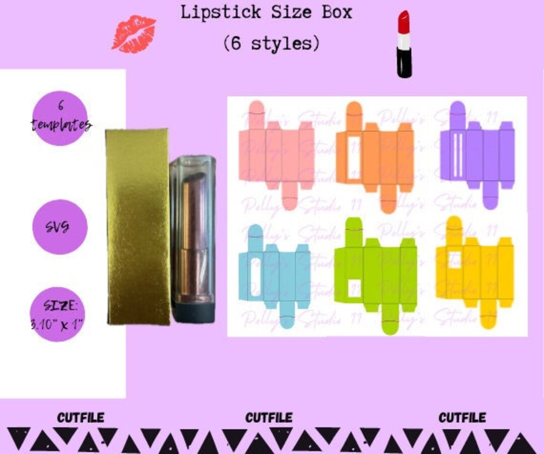 Lipstick Party Favor Box, Lipbalm Box SVG, Cutfile for Custom Packaging Box - Etsy