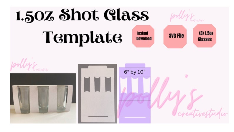 Shot Glass Box Template SVG Shot Glasses Box Svg Box for 3 - Etsy