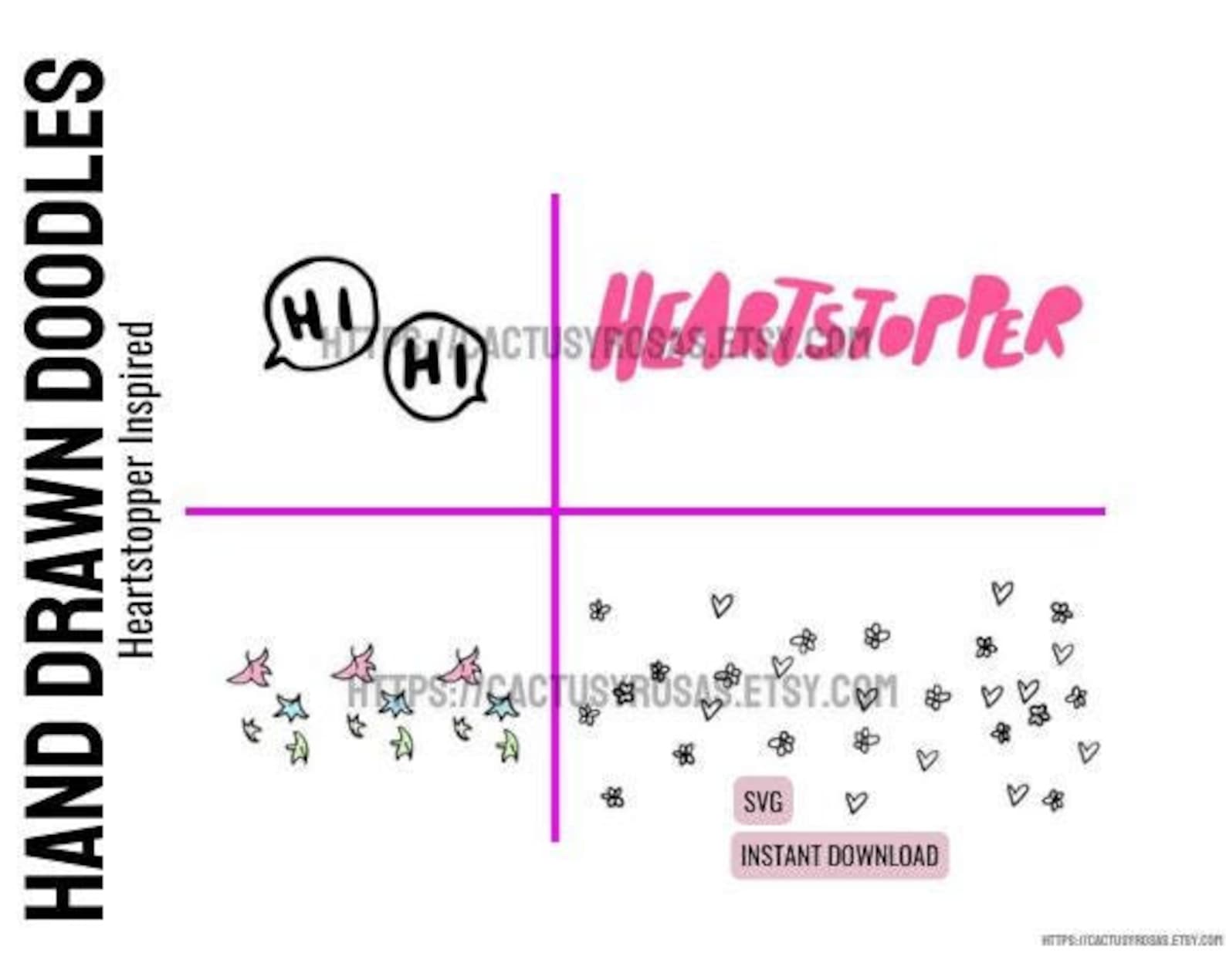 SVG File Heartstopper Bundle Leaves Heartstopper Inspired Merch Instant ...