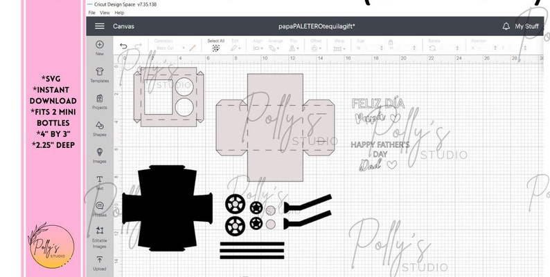 Carrito Paletero, Tequila Shot Cart, 3D SVG Cut File, Mexican Party ...