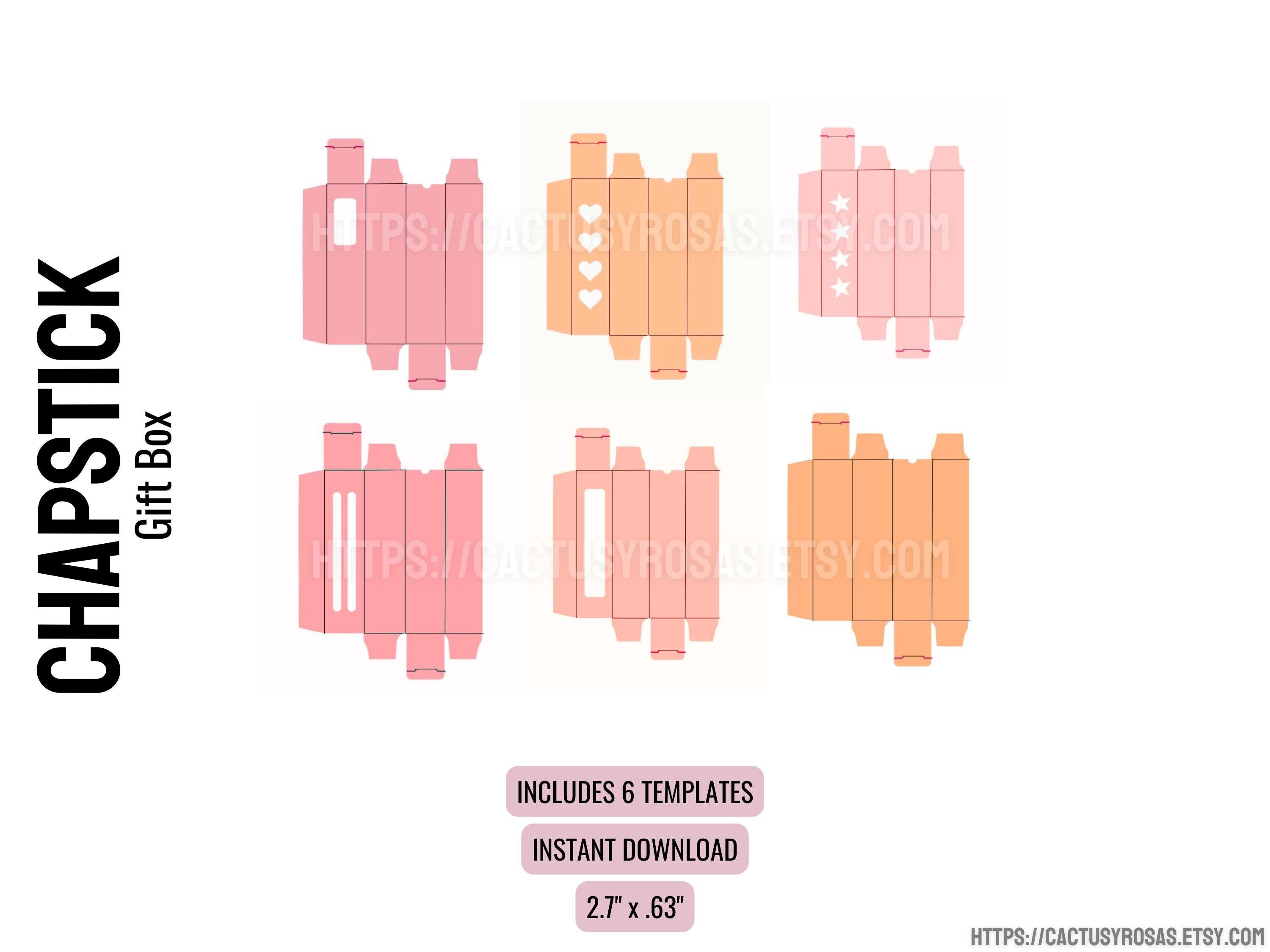 Chapstick Party Favor Box, Lipbalm Box SVG, Cutfile for Custom ...