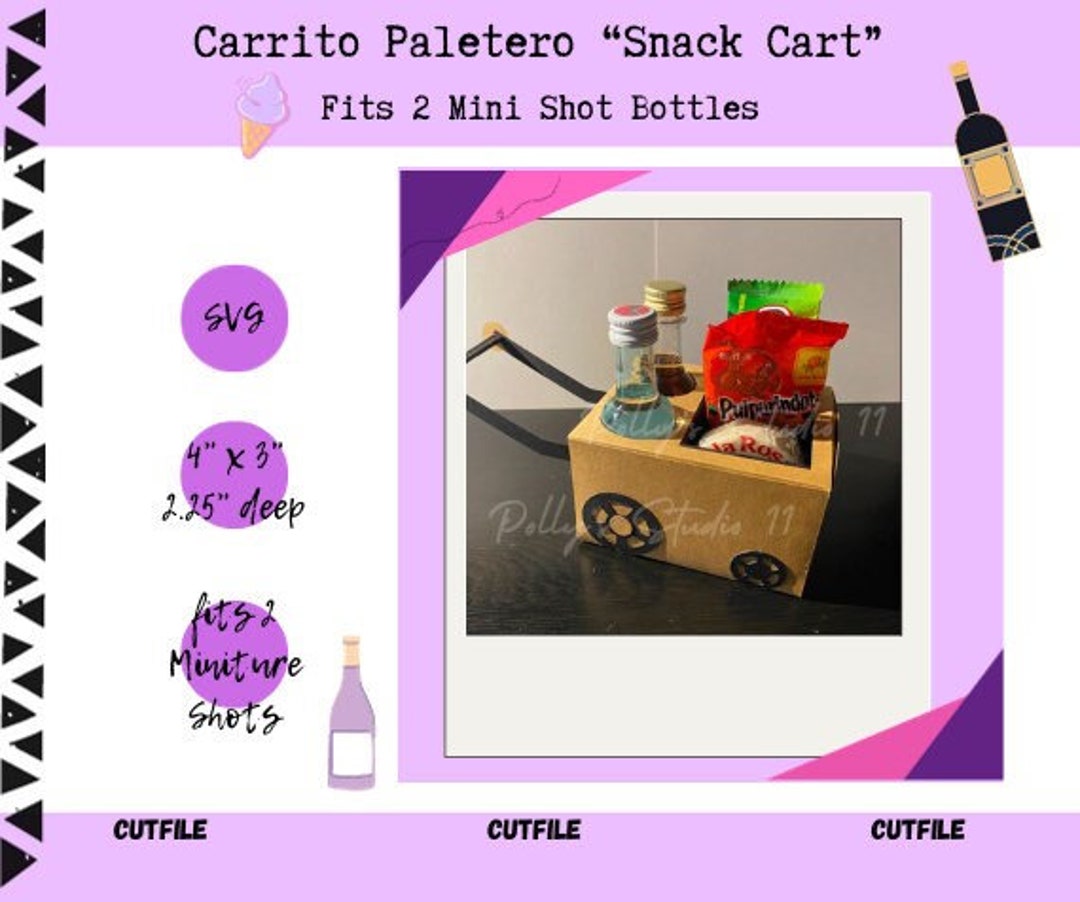 Carrito Paletero, Tequila Shot Cart, 3D SVG Cut File, Mexican Party ...