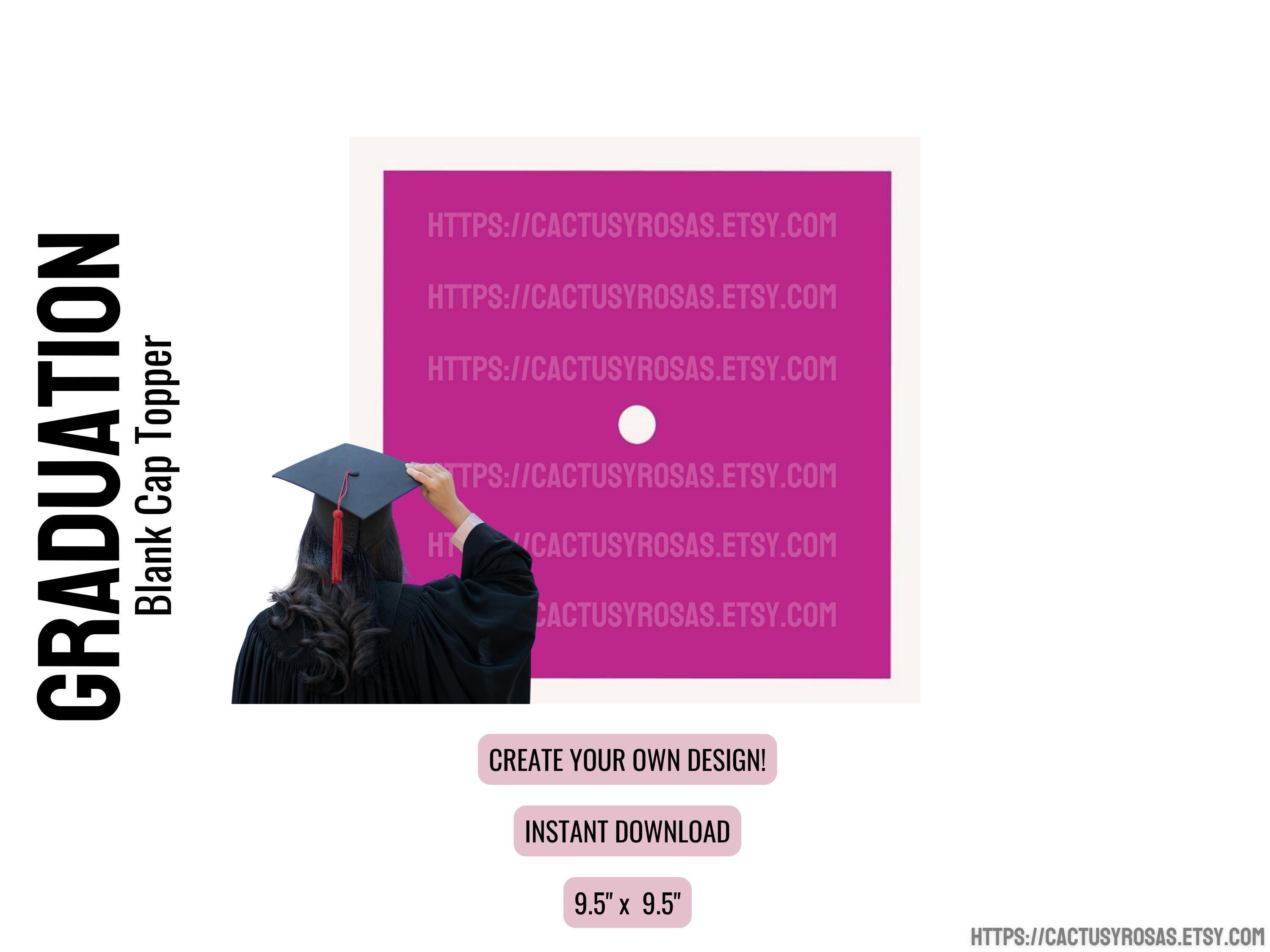 Blank Graduation Cap Topper SVG 9.5"x 9.5" - Etsy