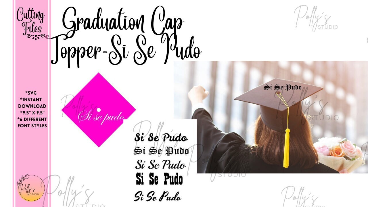 Si Se Pudo SVG Graduation Cap Topper SVG Spanish Graduation - Etsy México