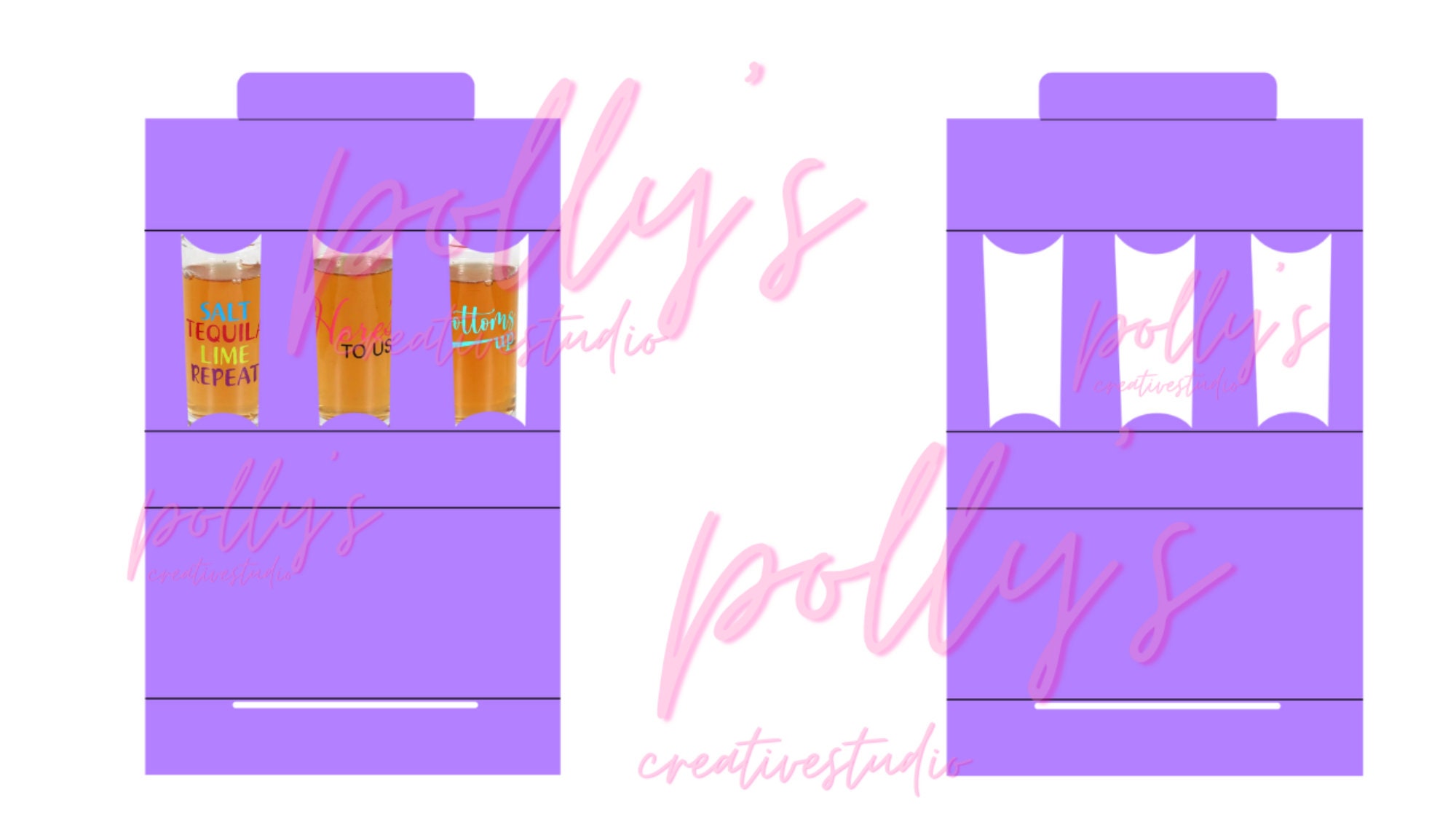 Shot Glass 2 Oz Box Template SVG, Digital File Shot Glass Box ...