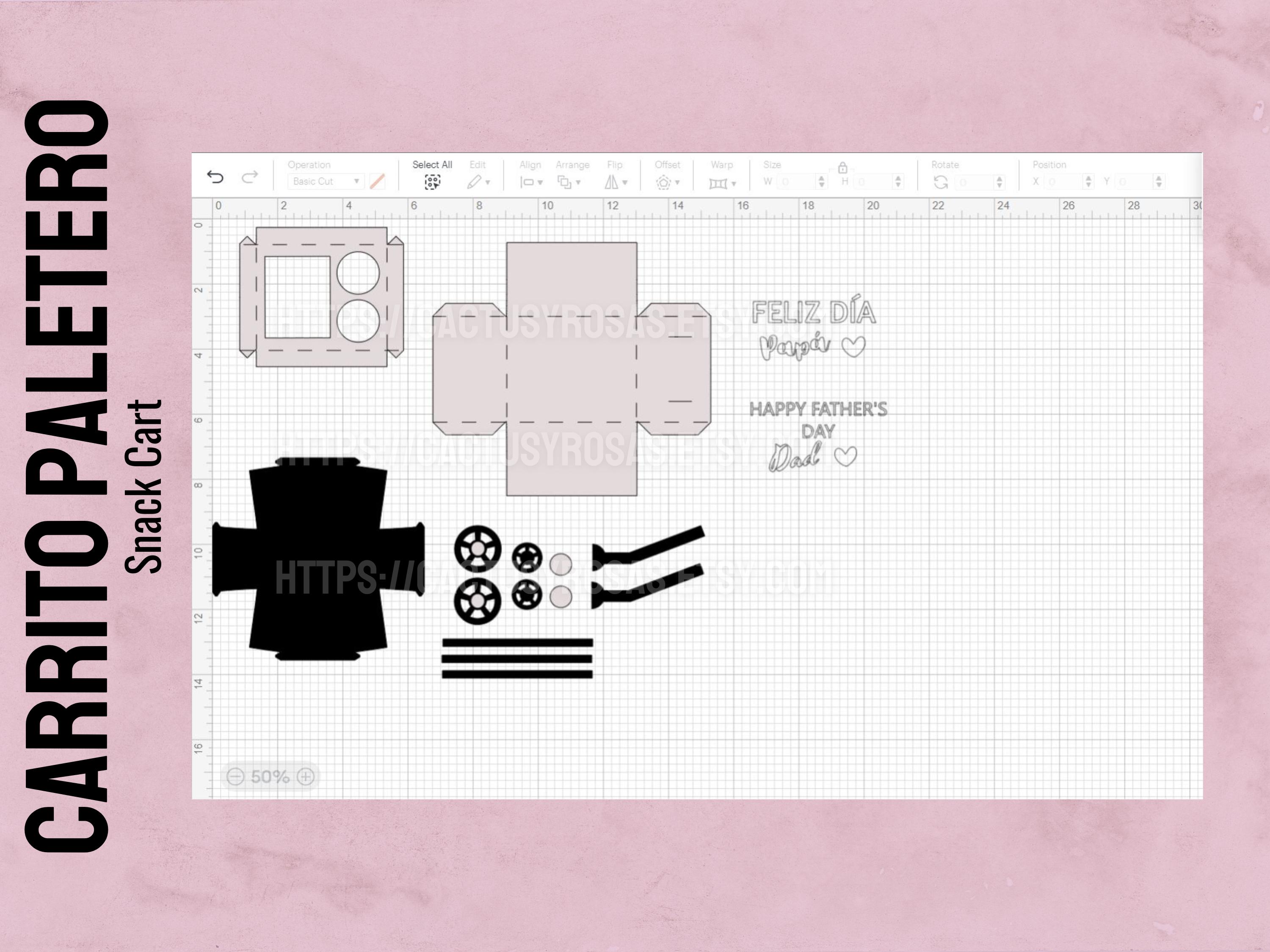 Carrito Paletero, Tequila Shot Cart, 3D SVG Cut File, Mexican Party ...