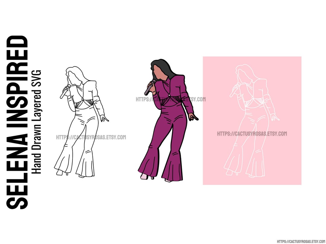 Selena Inspired Layered Cutfile, SVG File, Latin Music Icon - Etsy
