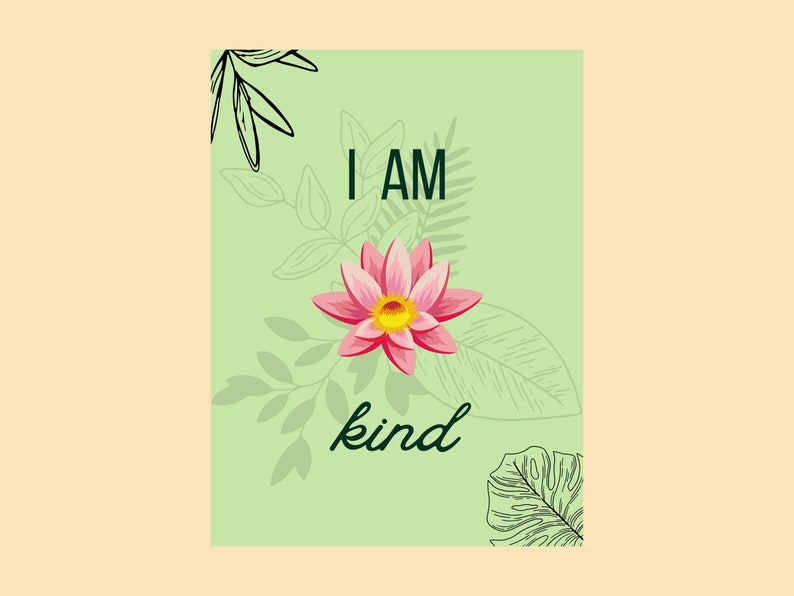 Daily Affirmations Tropical Posters Set of 6 Digital - Etsy