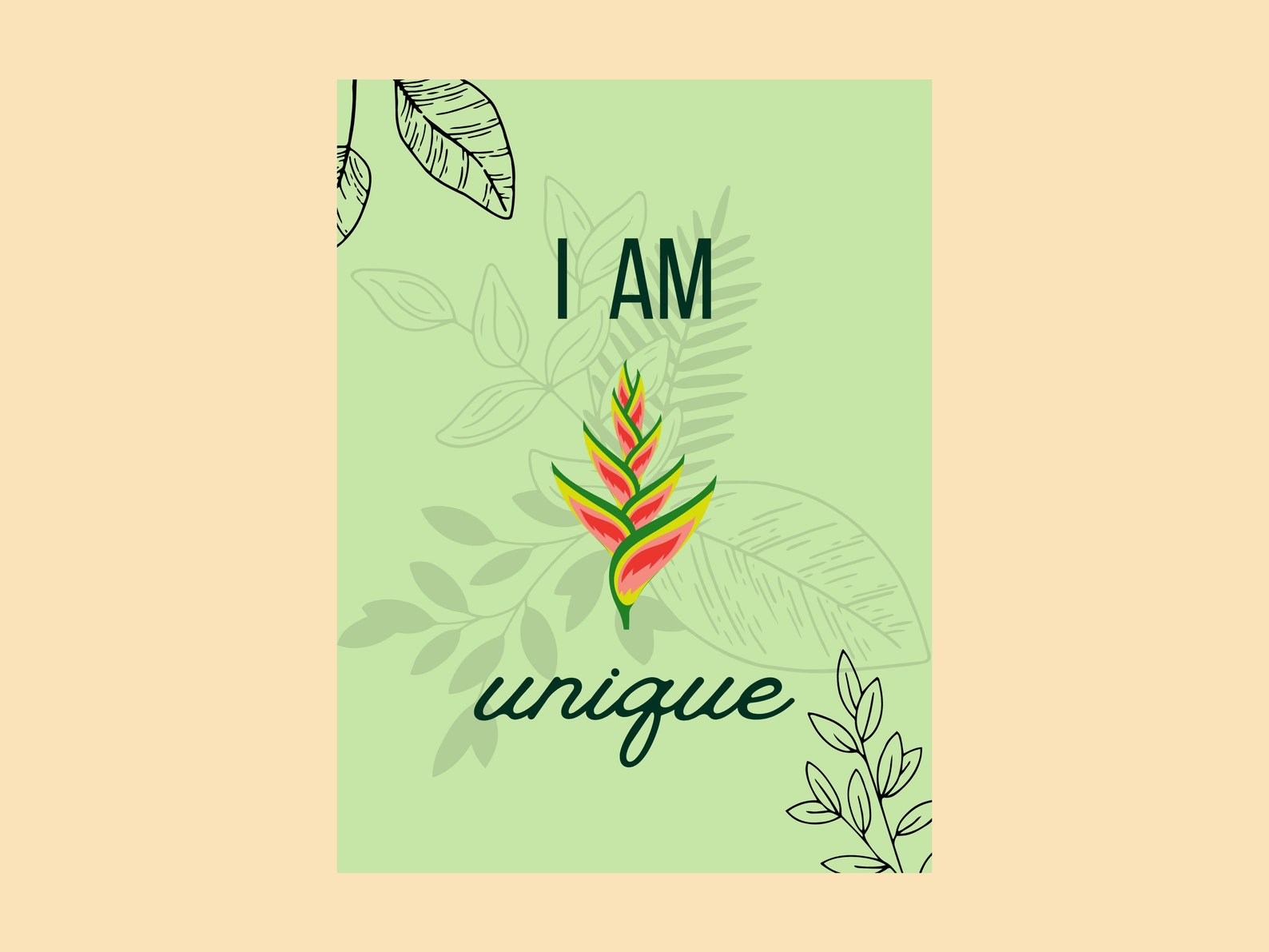 Daily Affirmations Tropical Posters Set of 6 Digital - Etsy