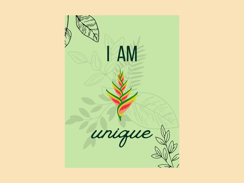 Daily Affirmations Tropical Posters Set of 6 Digital - Etsy
