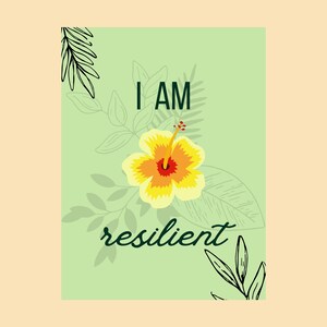 Daily Affirmations Tropical Posters Set of 6 Digital - Etsy