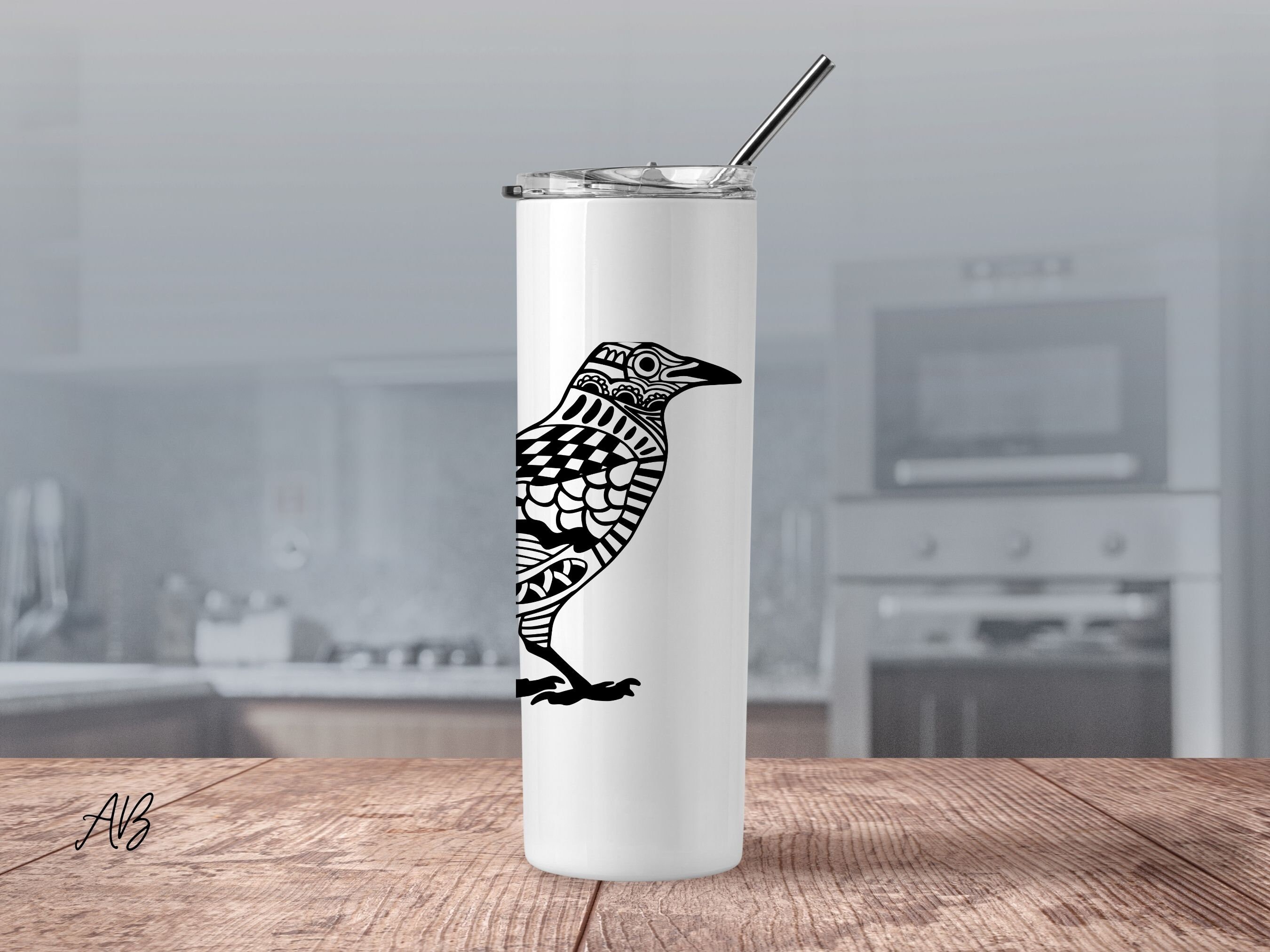 Crow With Abstract Fill/mandala Svg-png-dxf-jpg-eps-pdf Cricut ...