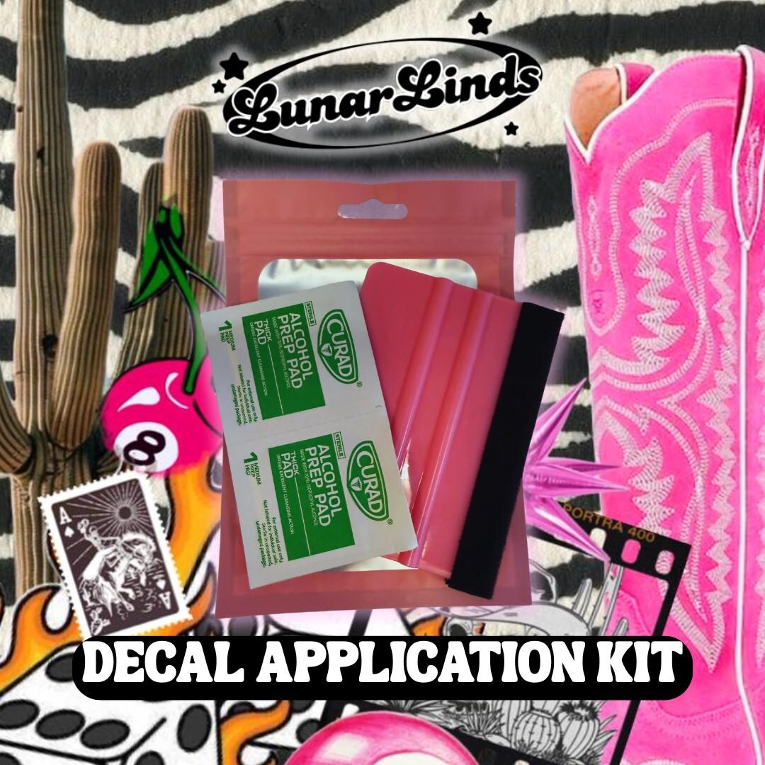 Vinyl Decal Application Kit | Squeegee + Alcohol Wipes for Easy Install ...
