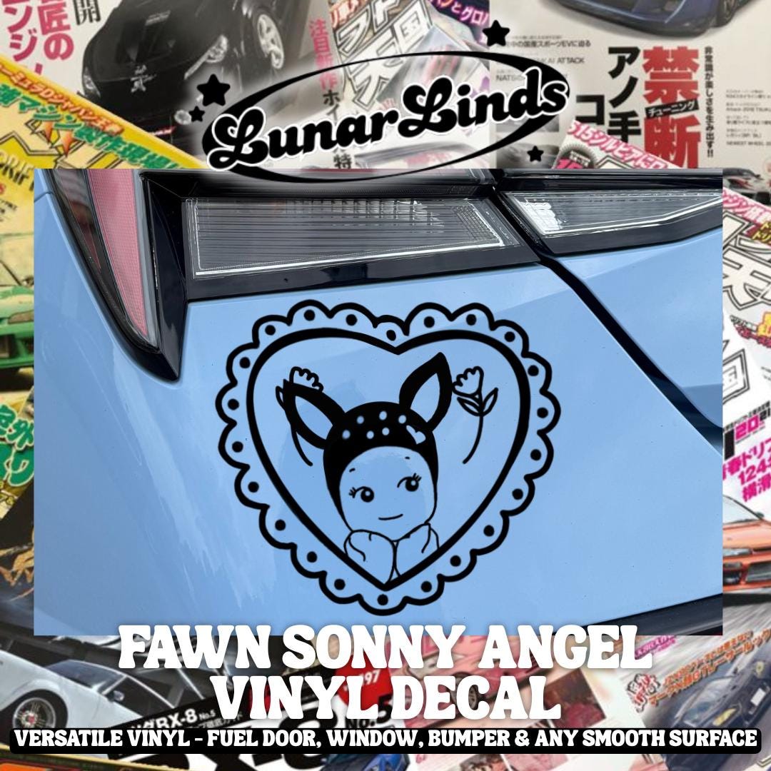 Cute Sonny Angel Fawn Gas Cap Decal Sonny Fuel Door Sticker Girly Car ...