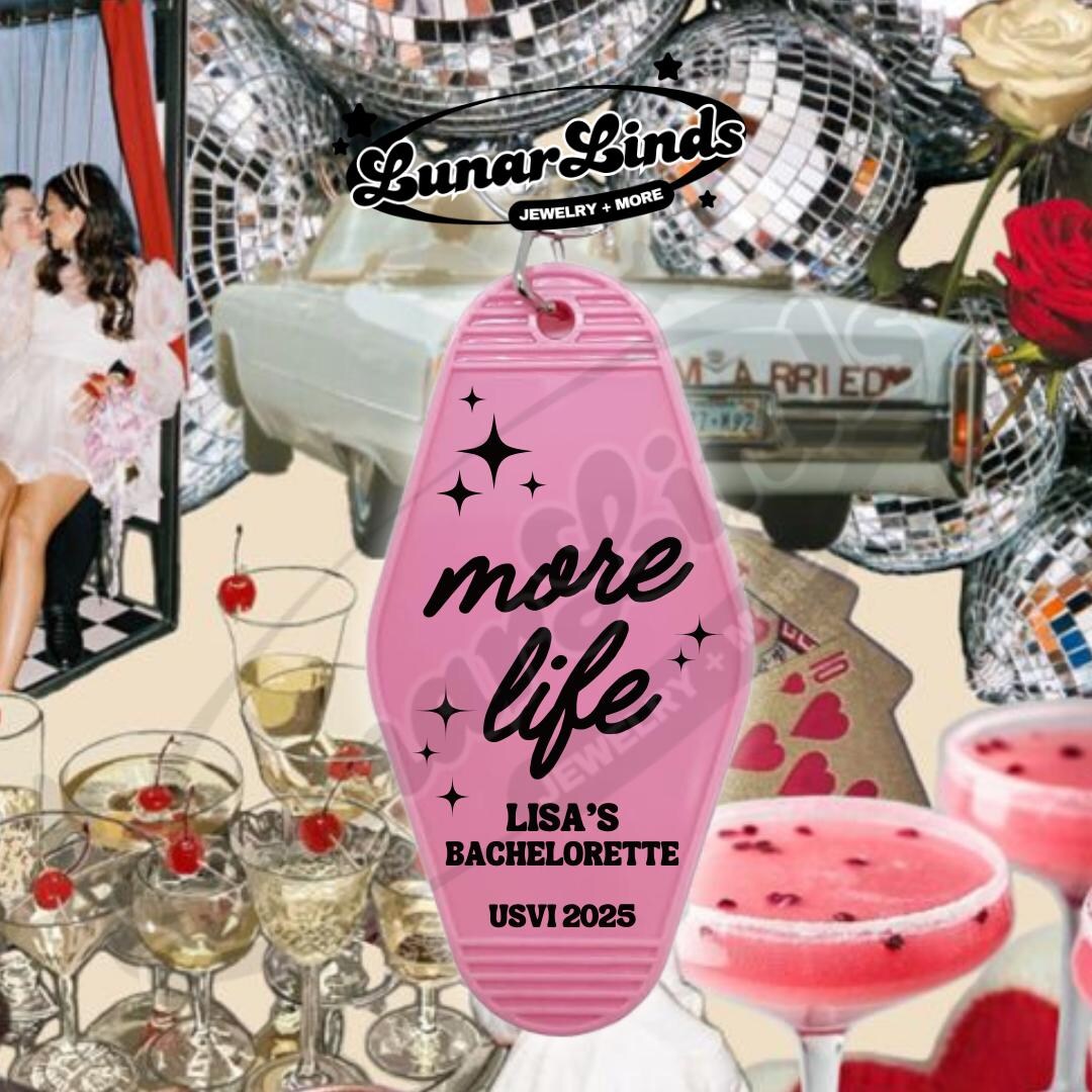 More Life Bachelorette Motel Keychain / Customizable Bachelorette Motel ...
