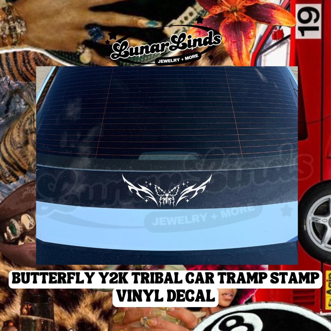 Butterfly Y2K Tribal Car Tramp Stamp Decal || Tramp Stamp Vinyl Decal ...