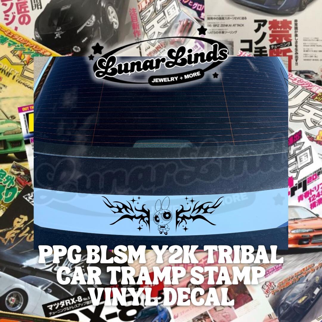 PPG BLSM Y2K Tribal Car Tramp Stamp Decal || Flower Girl Tramp Stamp ...