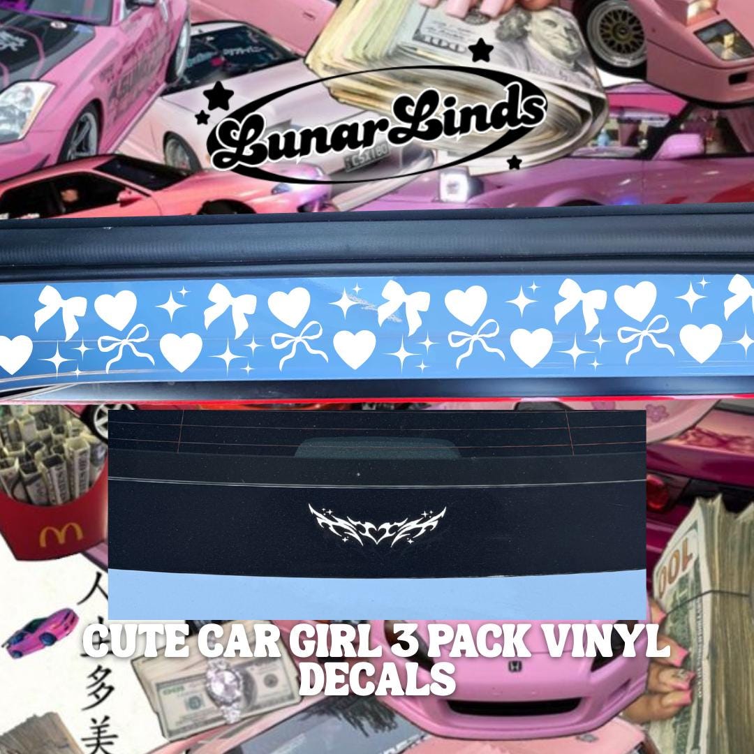 Cute Car Girl 3-pack Vinyl Decal Set – Build Your Own Baddie Combo ...