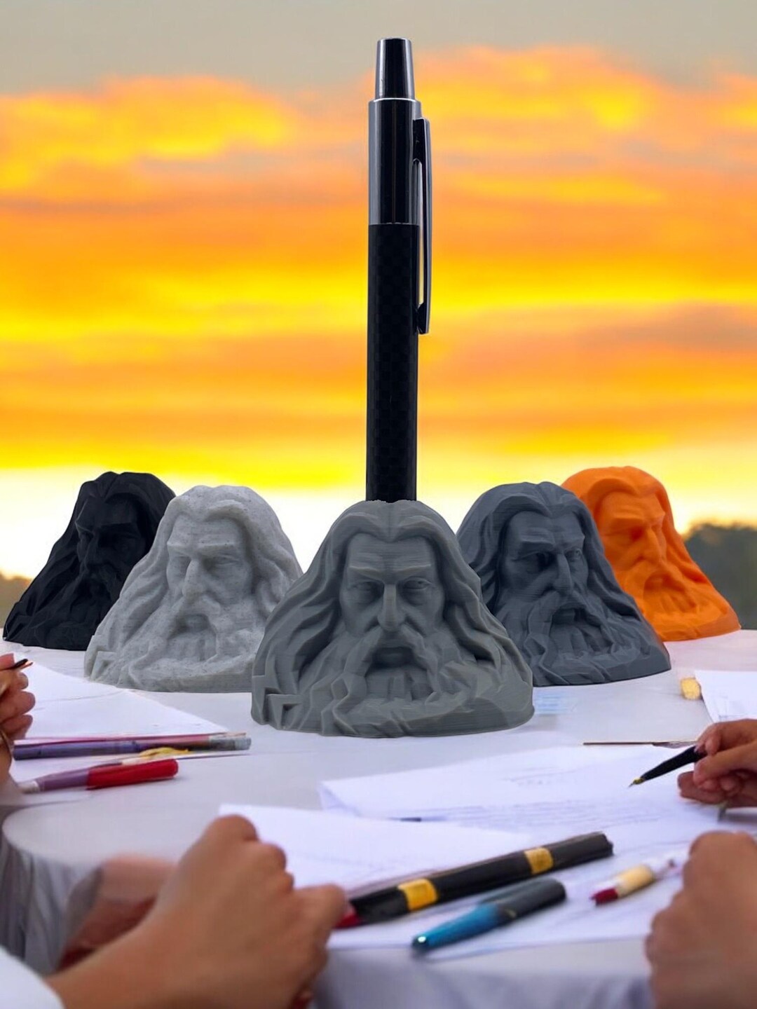 Zeus Pen Holder – 3D Printed Greek God Desk Organizer | Ancient Statue ...