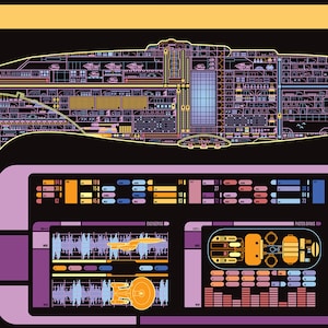 Science Fiction Schematic - 36 X 11.75 Inches Print - Etsy