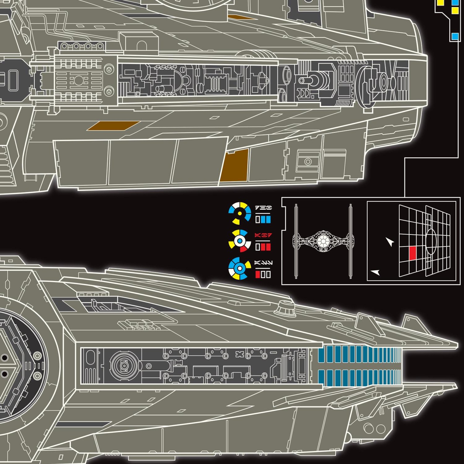 Millennium Falcon - Corellian Freighter - 36 X 11.75 Inch Print - Etsy
