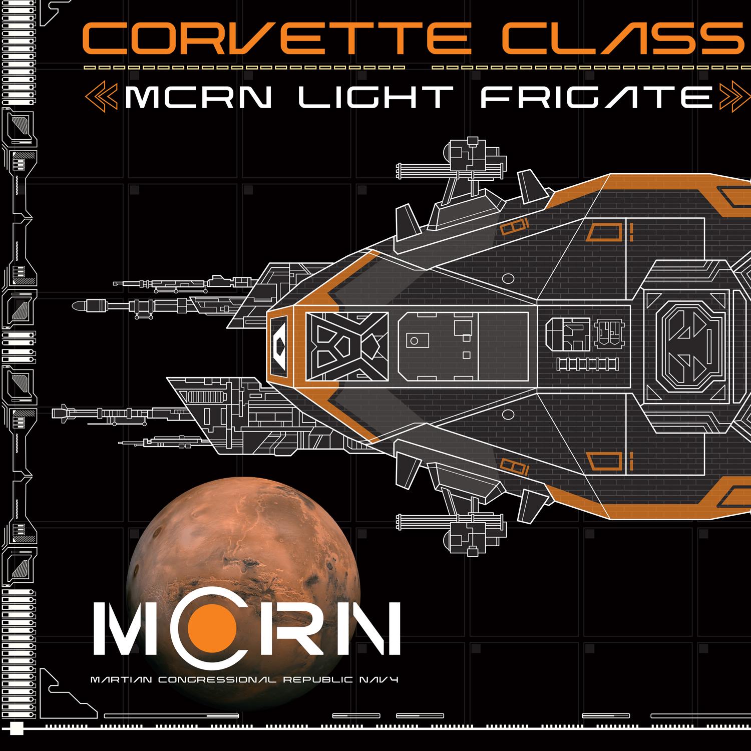 Rocinante - Corvette Class MCRN Light Frigate - 36 X 11.75 Inch Print ...