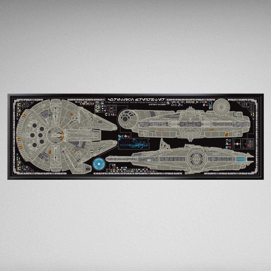 Millennium Falcon - Corellian Freighter - 36 X 11.75 Inch Print - Etsy