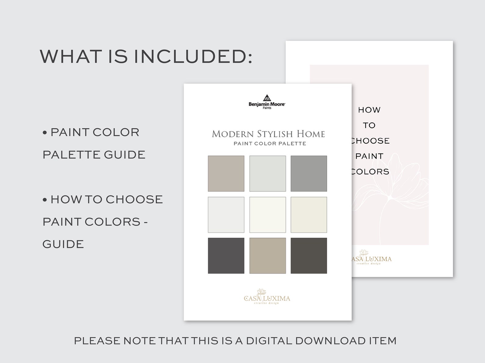 White Dove Benjamin Moore Paint Color Palette Benjamin Moore - Etsy