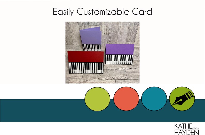 Piano Key Card SVG: Musical Greeting Card Cut File (digital Download ...