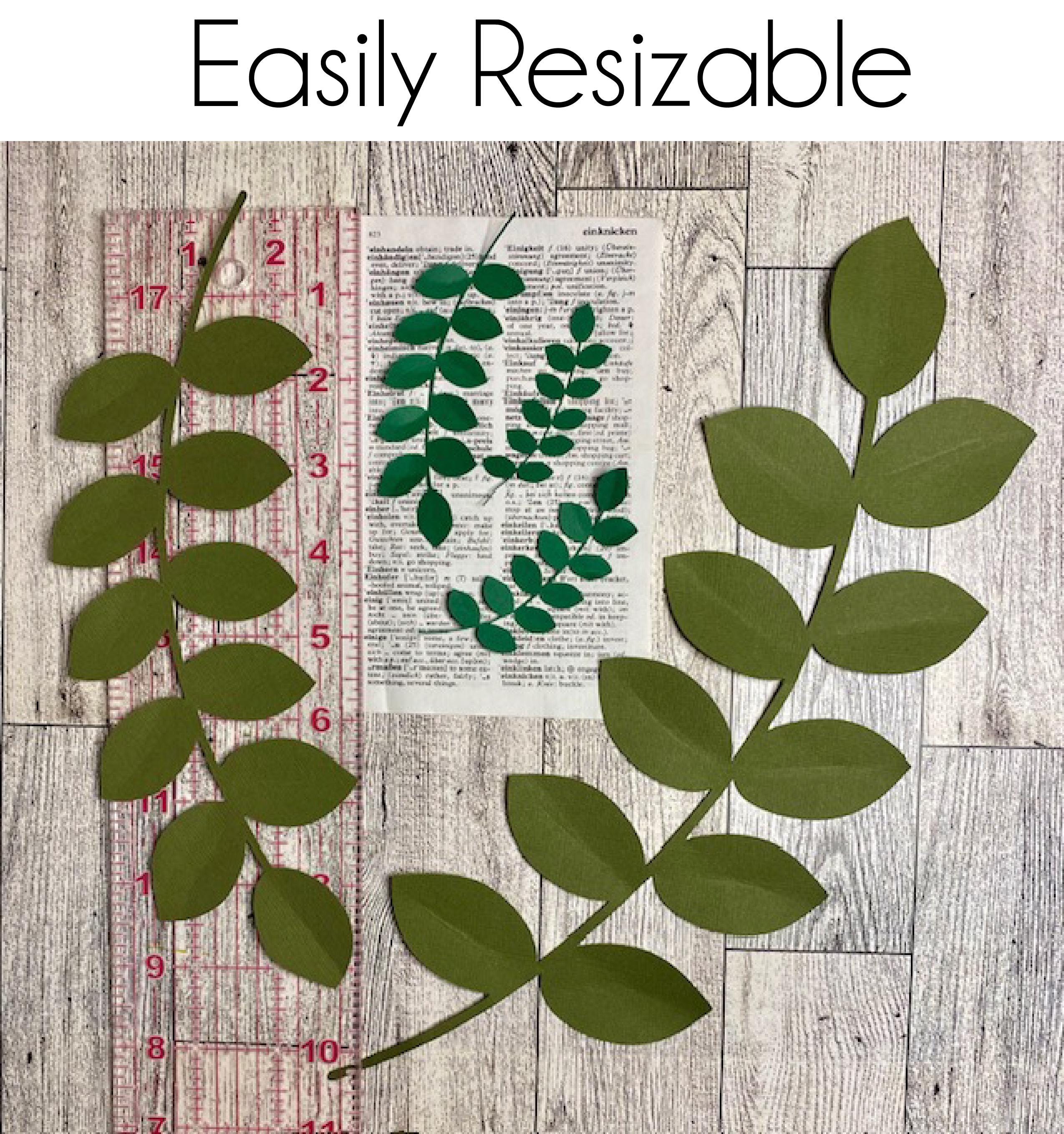 Simple Branch With Leaves SVG Cut File | Instant Download Includes Dxf ...