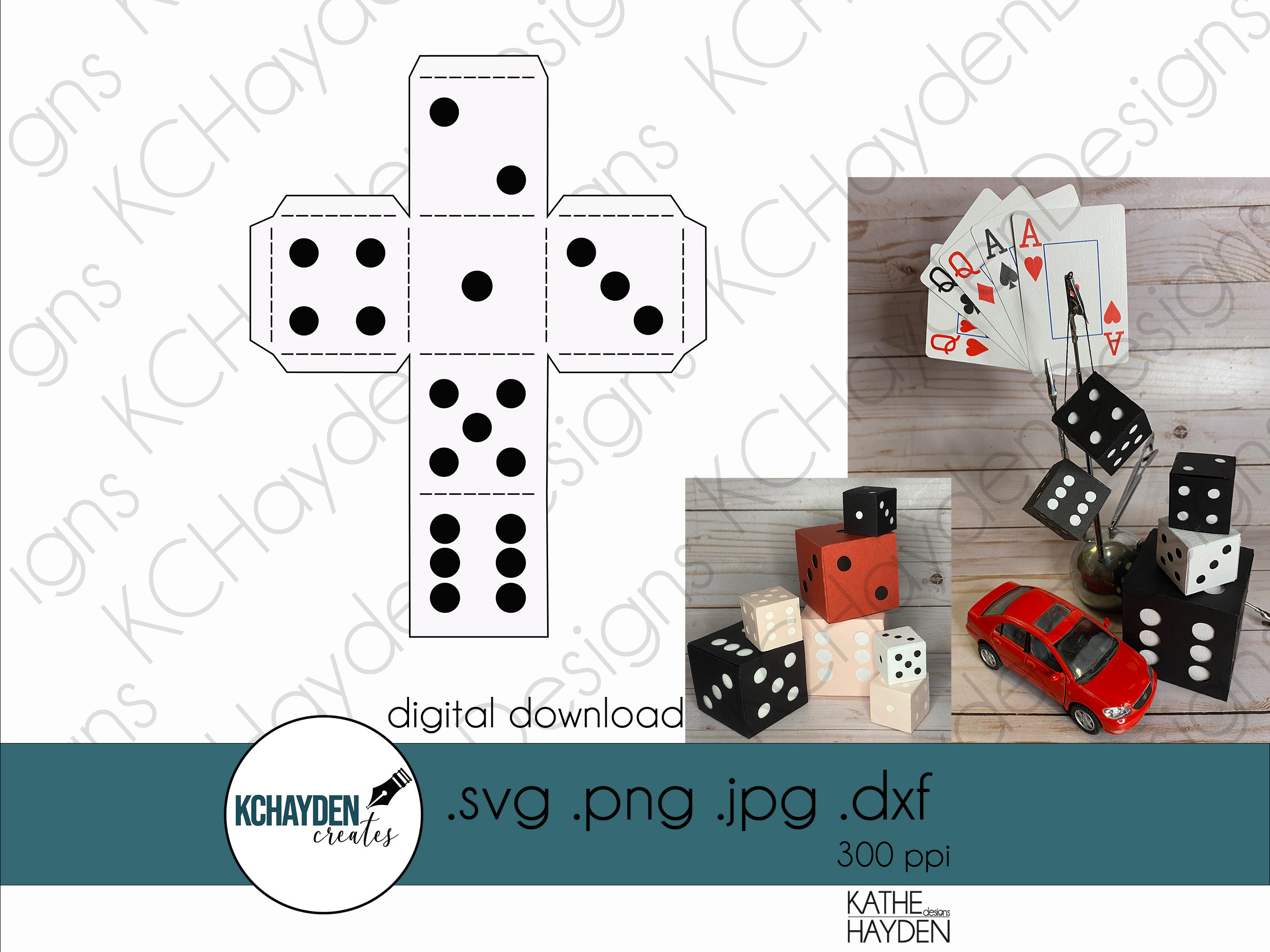 Dice Cube SVG: 3D Gift Box Cut File (digital Download) - Etsy