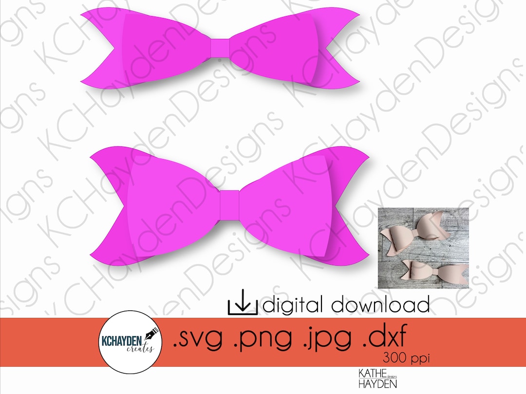 3D Bow Digital Cut File: Set of 2 (digital Download) - Etsy