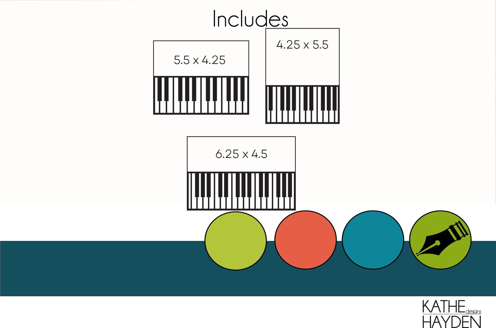 Piano Key Card SVG: Musical Greeting Card Cut File (digital Download ...