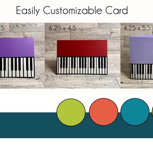 Piano Key Card SVG: Musical Greeting Card Cut File (digital Download ...