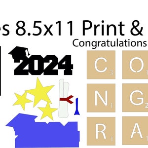 Graduation Banner SVG, 2024 Bunting, Digital Cut File, Instant Download ...