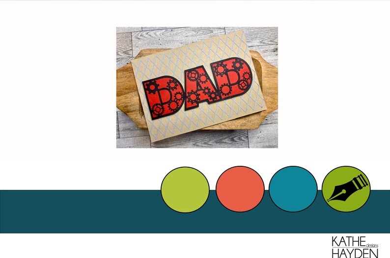 DAD Gear Card SVG | Steampunk Father's Day Cut File (digital Download ...