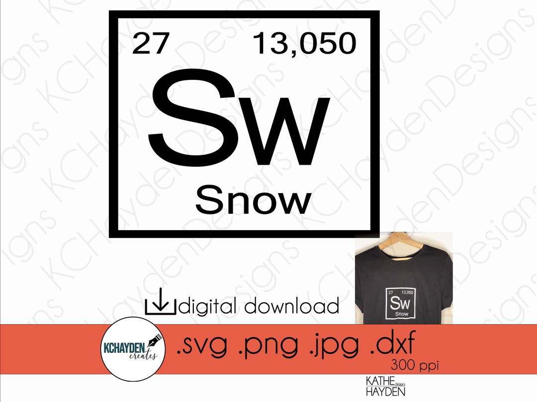 Snow Element SVG, Snow Periodic Element Cut File, Instant Download ...