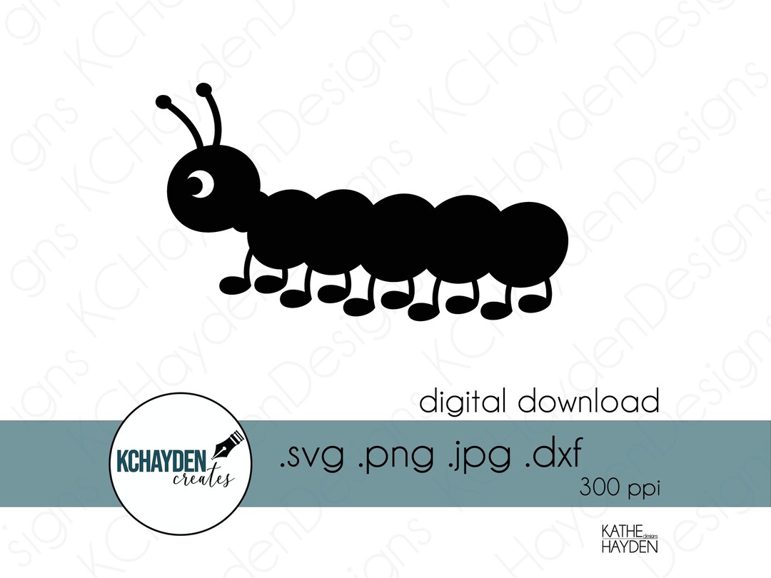Caterpillar SVG Digital Cut File, Instant Download to Cut/print, Cute ...