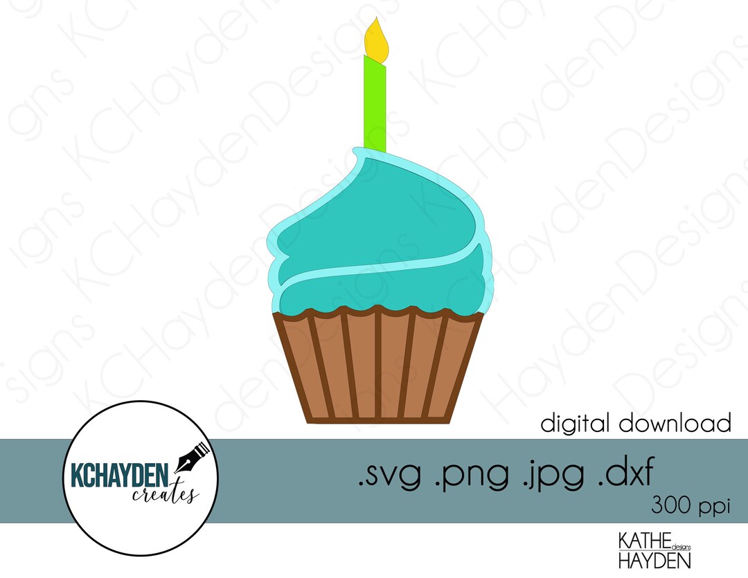 Cupcake SVG Cute Cupcake Layered File Easily Customizable Iclud Dxf/png ...