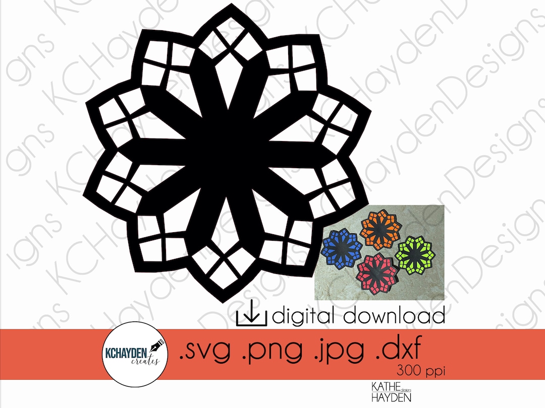 Geo Doily SVG, Doily Digital Cut File, Instant Download Dxf/png/jpeg ...