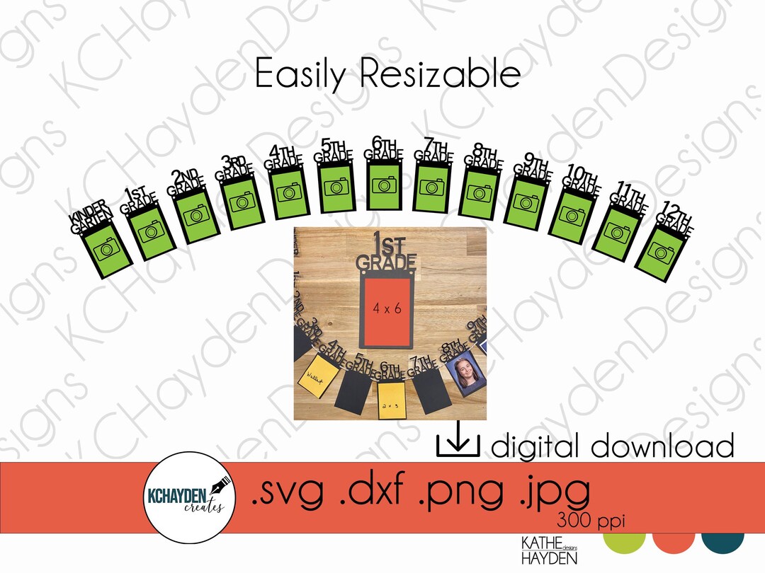 School Photo Banner SVG: K-12 Grade Scrapbook (digital Download) - Etsy