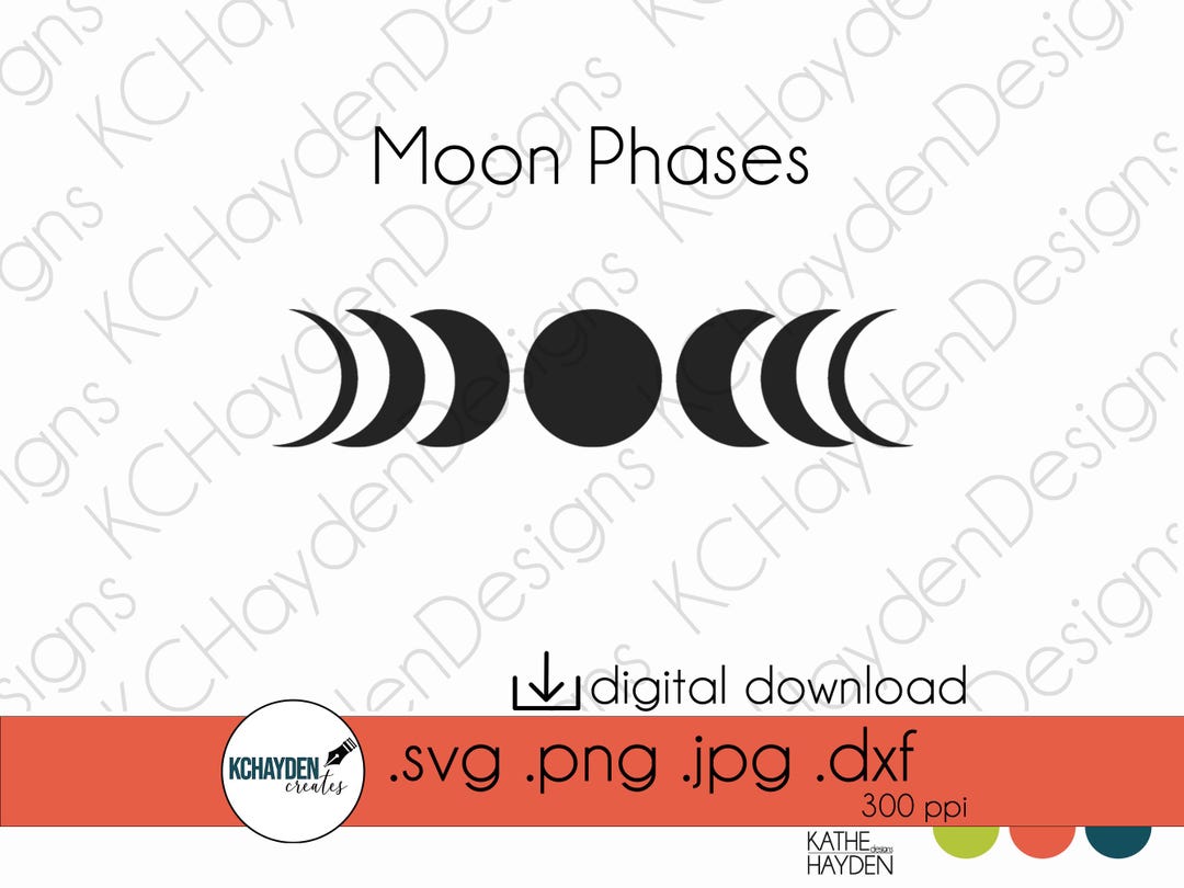 Moon Phases SVG Cut File: Celestial DIY Decor (digital Download) - Etsy
