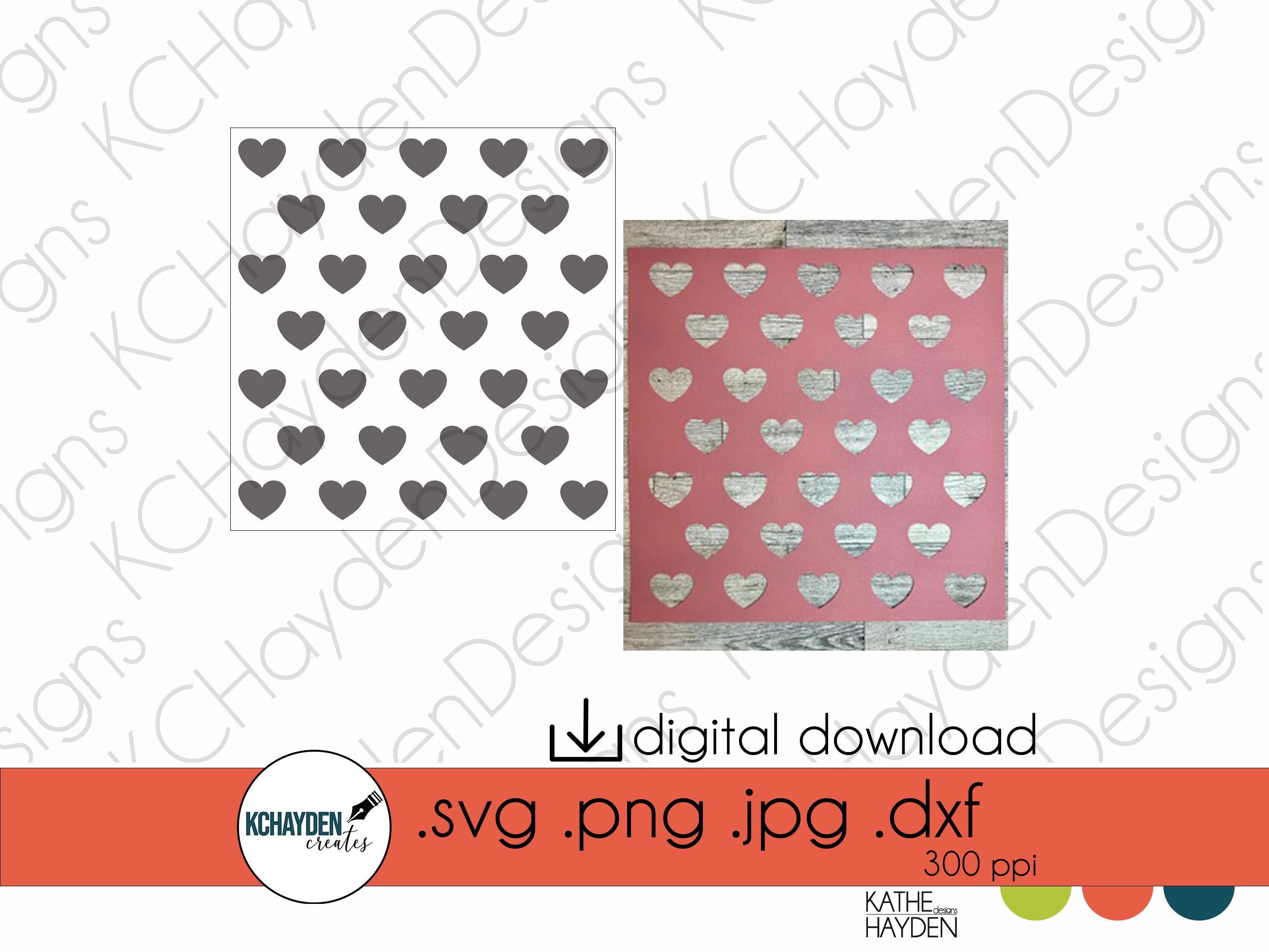 Heart Stencil SVG | Digital Download | Png DXF Jpeg | for Cricut ...