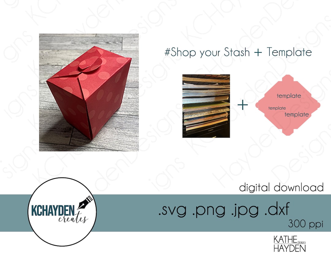 Takeout Gift Box SVG, Simple Gift Box Cut File Dxf/png/jpeg for Cricut ...