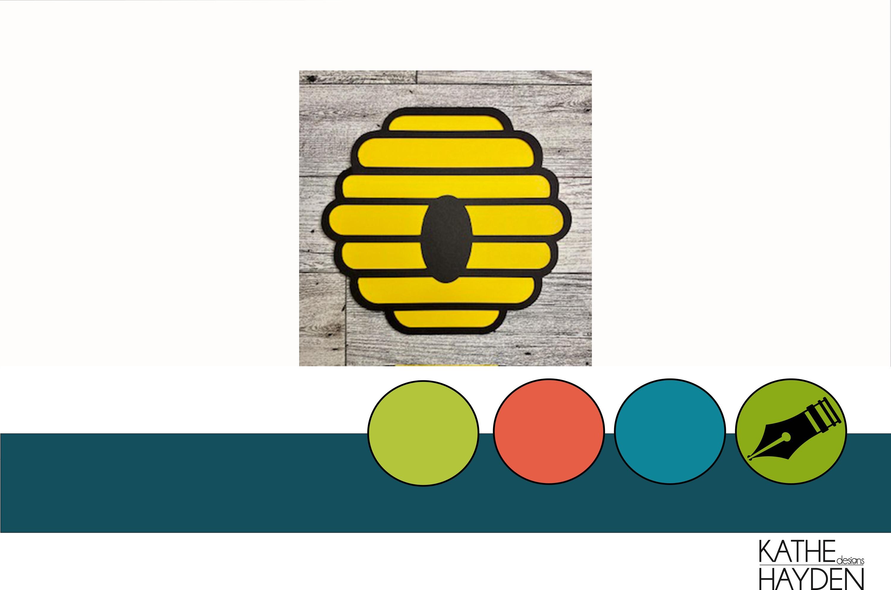 Beehive Card SVG: Layered Cut File for Cricut, Silhouette (digital ...