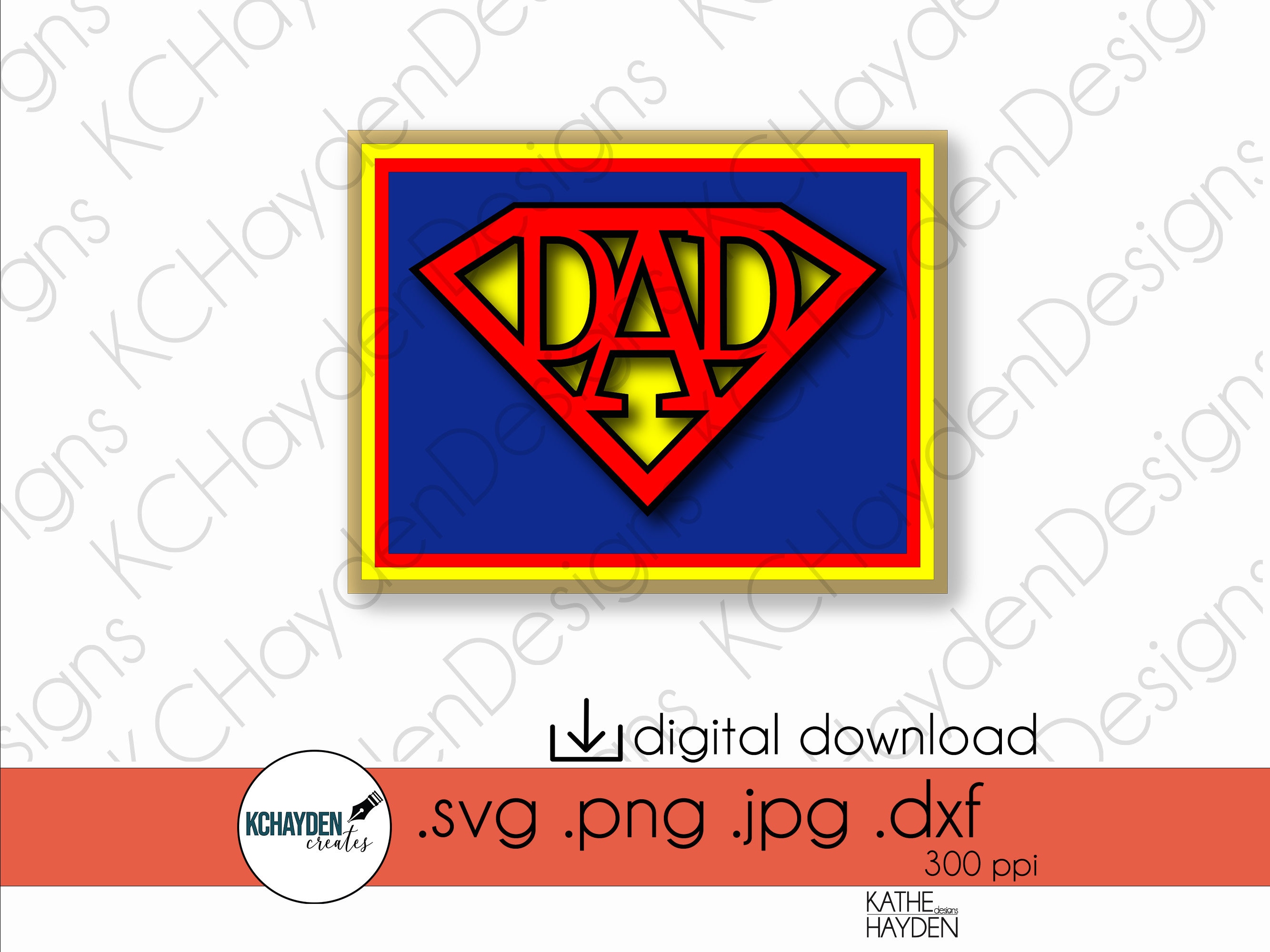 Superdad Card SVG: Father's Day Superhero DIY (digital Download) - Etsy