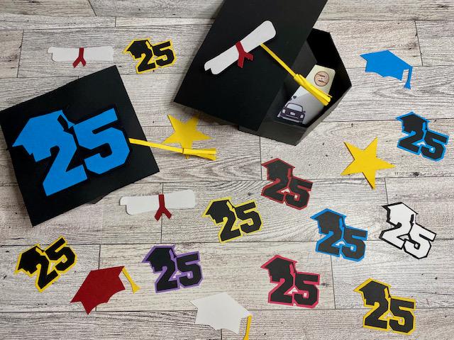 Grad Cap Gift Box SVG | Graduation Favor Box | Graduation Gift Card ...