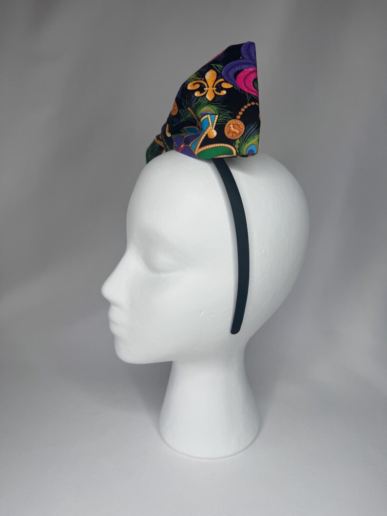 Mardi Gras Bow Headband, Mardi Gras Fascinator, Fleur De Lis Headband ...