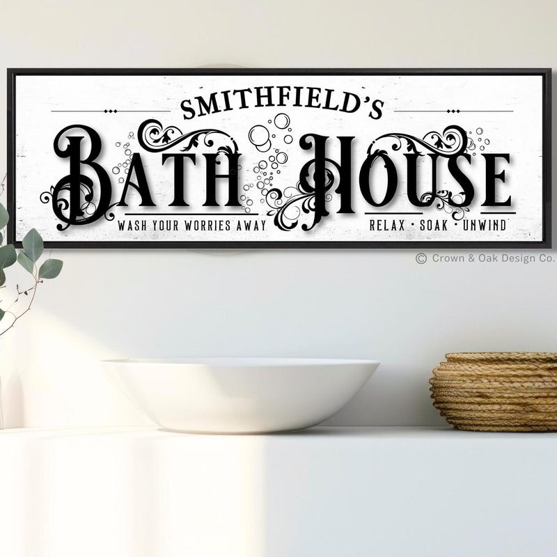 Bath House Sign - Etsy